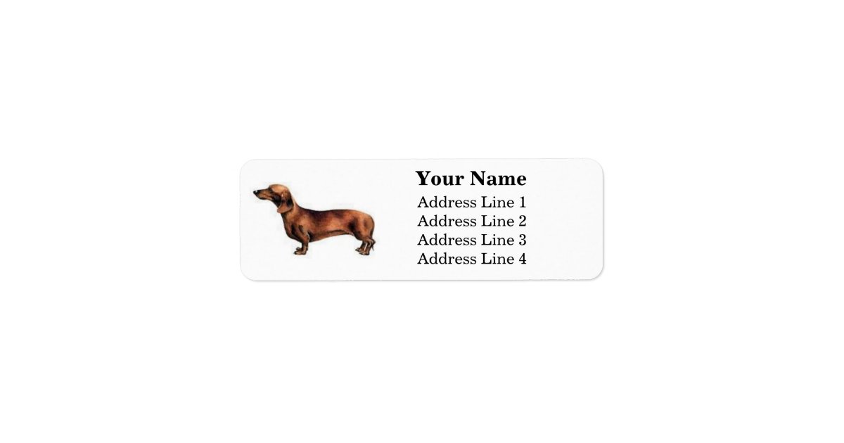 Dachshund Address Labels | Zazzle