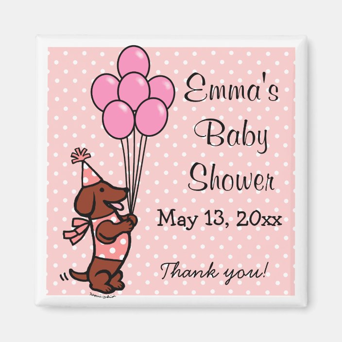 Dachshund Baby Shower Magnet | Zazzle.com