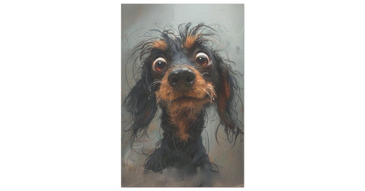 Dachshund Blinky Dog Decoupage Tissue Paper | Zazzle