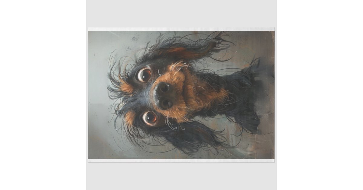 Dachshund Blinky Dog Decoupage Tissue Paper | Zazzle