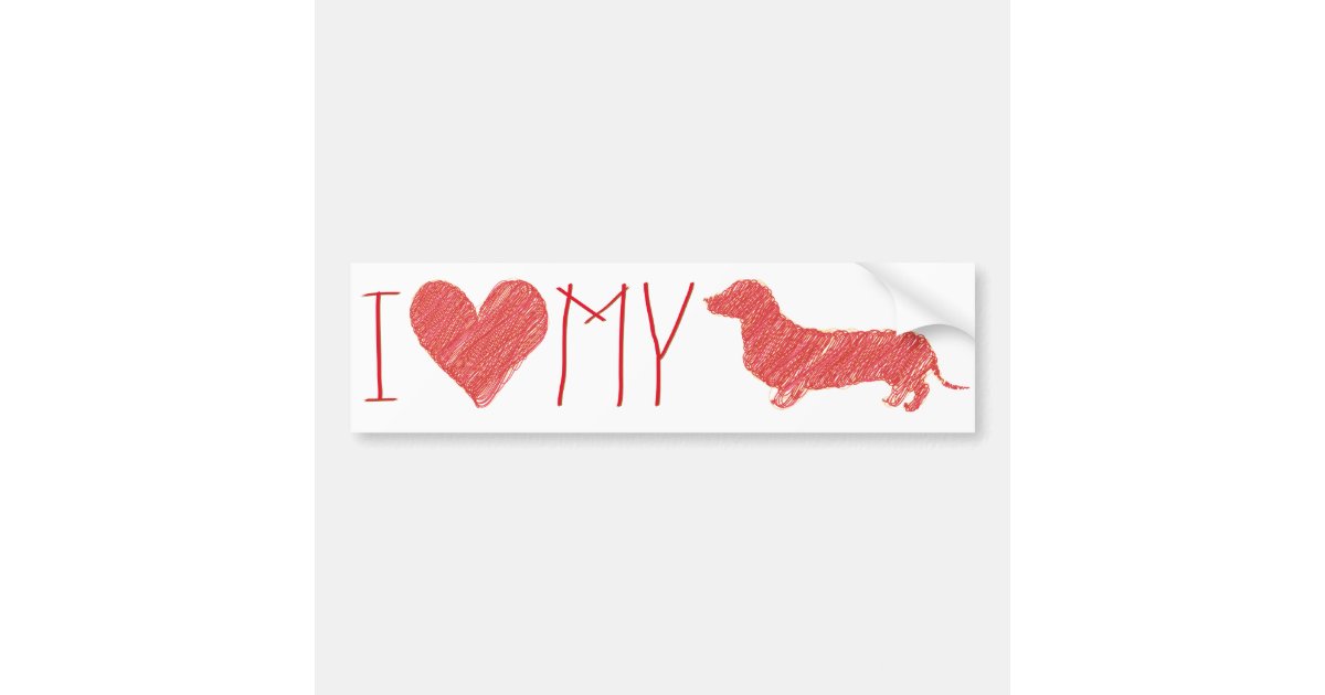 Dachshund Bumper Sticker | Zazzle