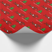 Dachshund Christmas Running Wrapping Paper | Zazzle