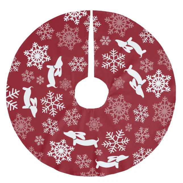 Dachshund Christmas Tree Skirt Wiener Dog Holiday | Zazzle