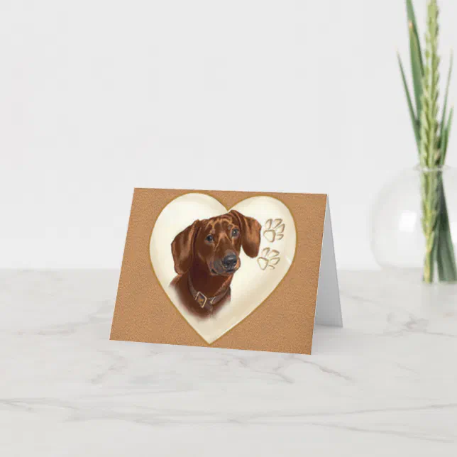 Dachshund Dog Note card, Thank you cards | Zazzle