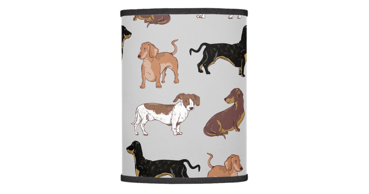 Dachshund dog pattern lamp shade | Zazzle