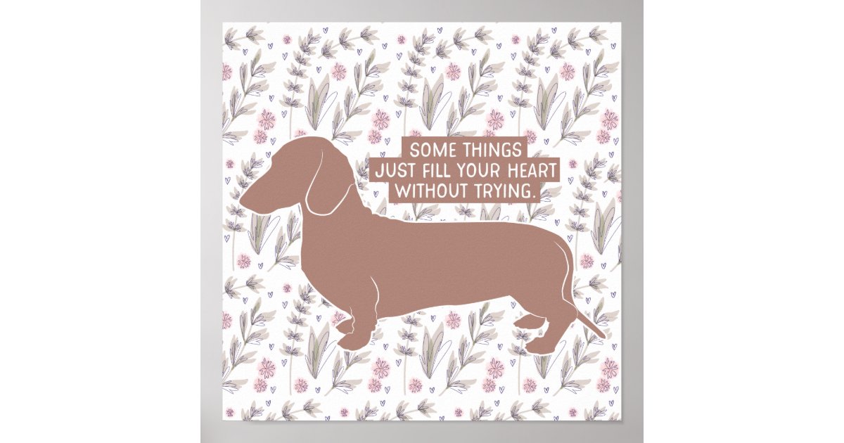 Dachshund Doxie Teckel Lover Illustration Poster | Zazzle