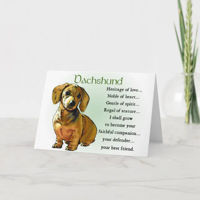 Dachshund Gifts Card | Zazzle