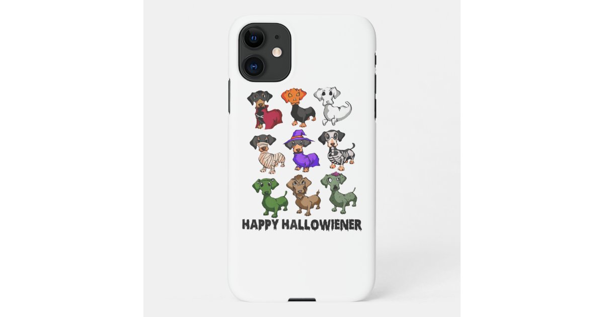 Dachshund Happy Halloweiner Funny Dog Halloween iPhone Case | Zazzle