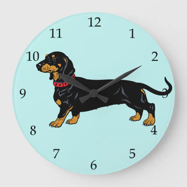dachshund large clock | Zazzle
