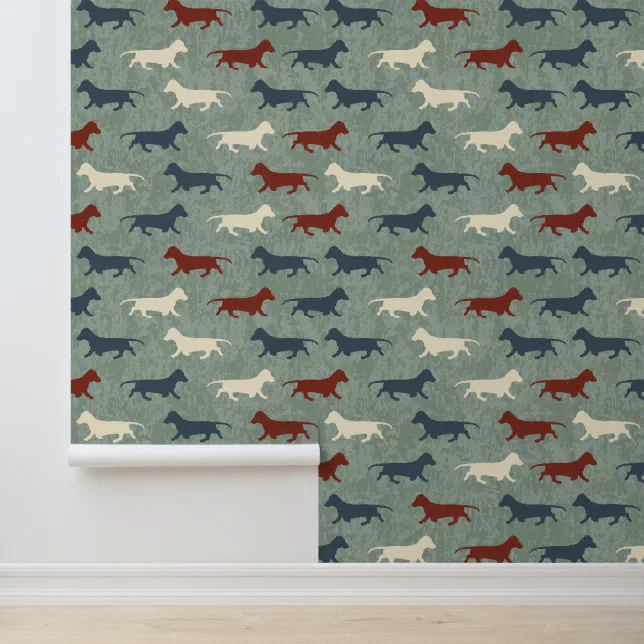 Dachshund Pattern Wallpaper | Zazzle
