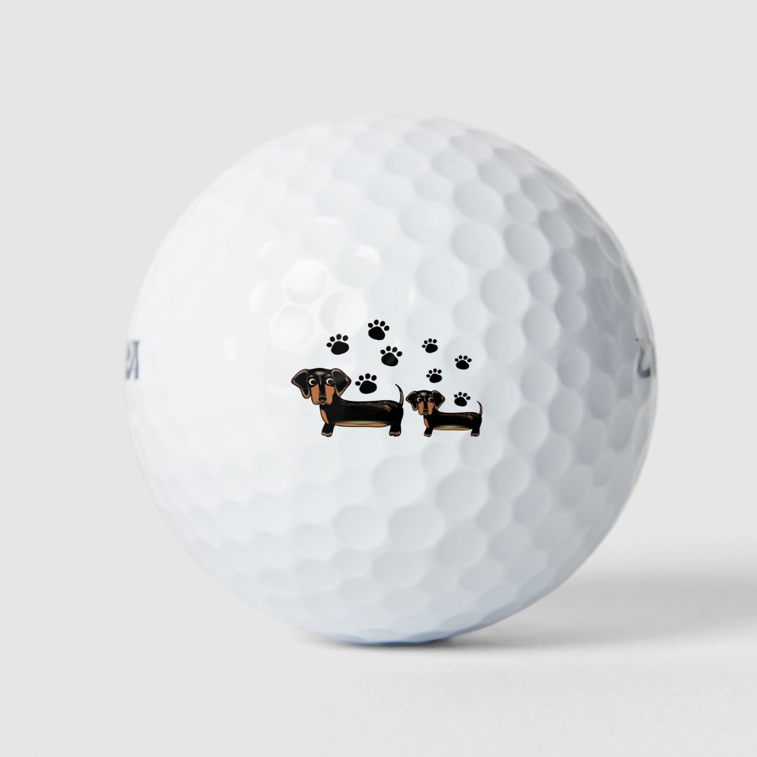 Dachshund paw dog family love golf balls | Zazzle