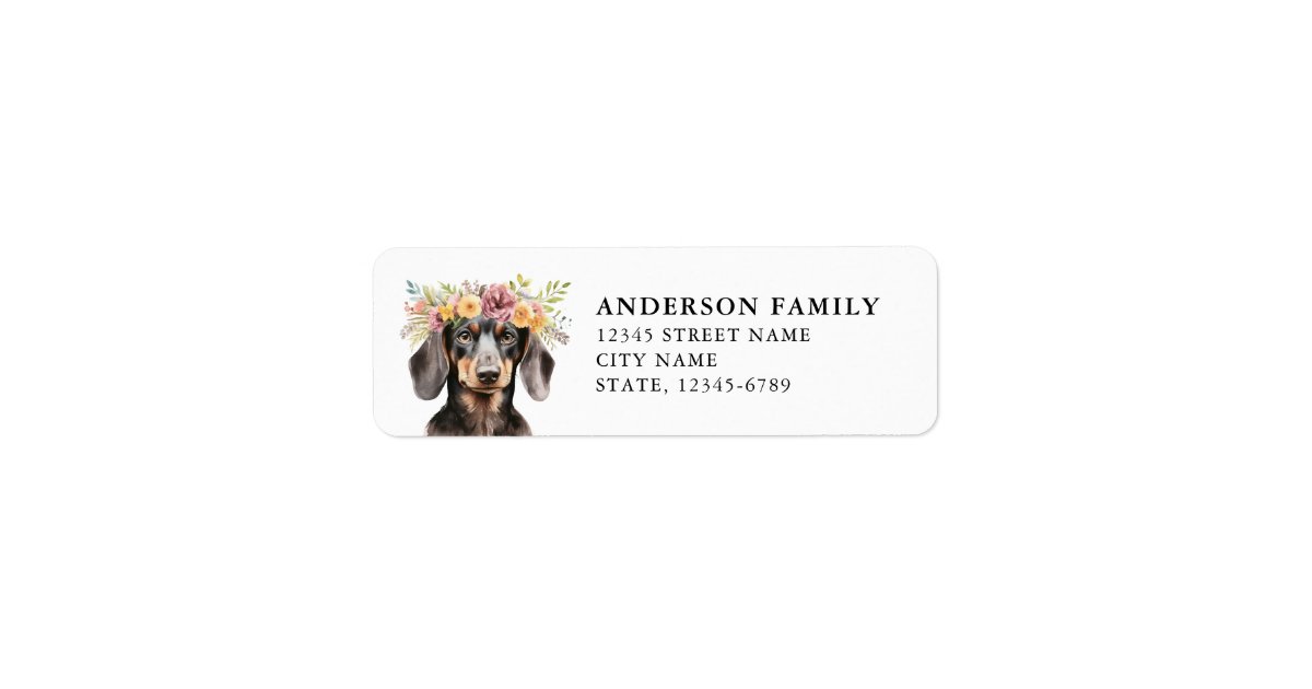 Dachshund Return Address Labels | Zazzle