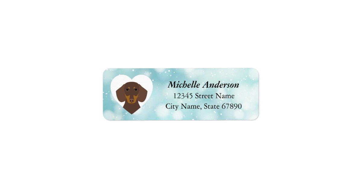 Dachshund Return Address Labels | Zazzle