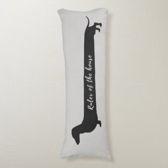 Dachshund ruler of the house long pillow | Zazzle