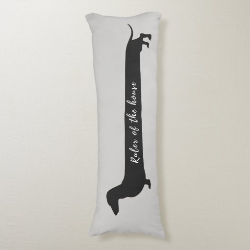 Dachshund ruler of the house long pillow | Zazzle