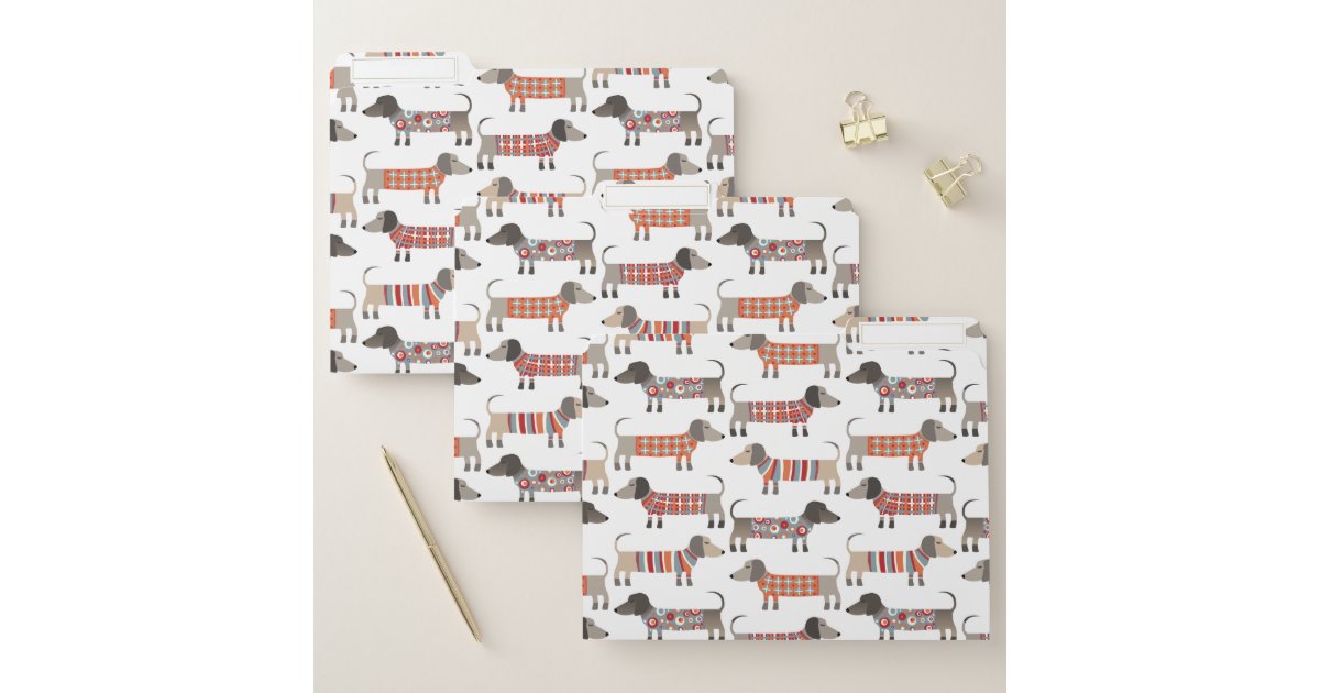 Dachshund Sausage Dog File Folder | Zazzle