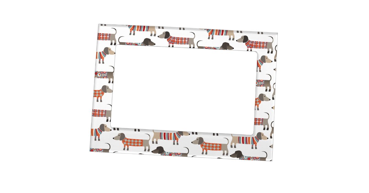 Dachshund Sausage Dog Magnetic Frame | Zazzle