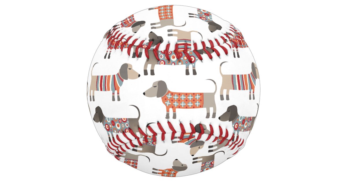 Dachshund Sausage Dog Softball | Zazzle