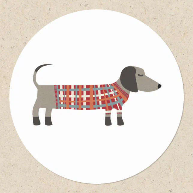 Dachshund Sausage Wiener Dog Classic Round Sticker | Zazzle