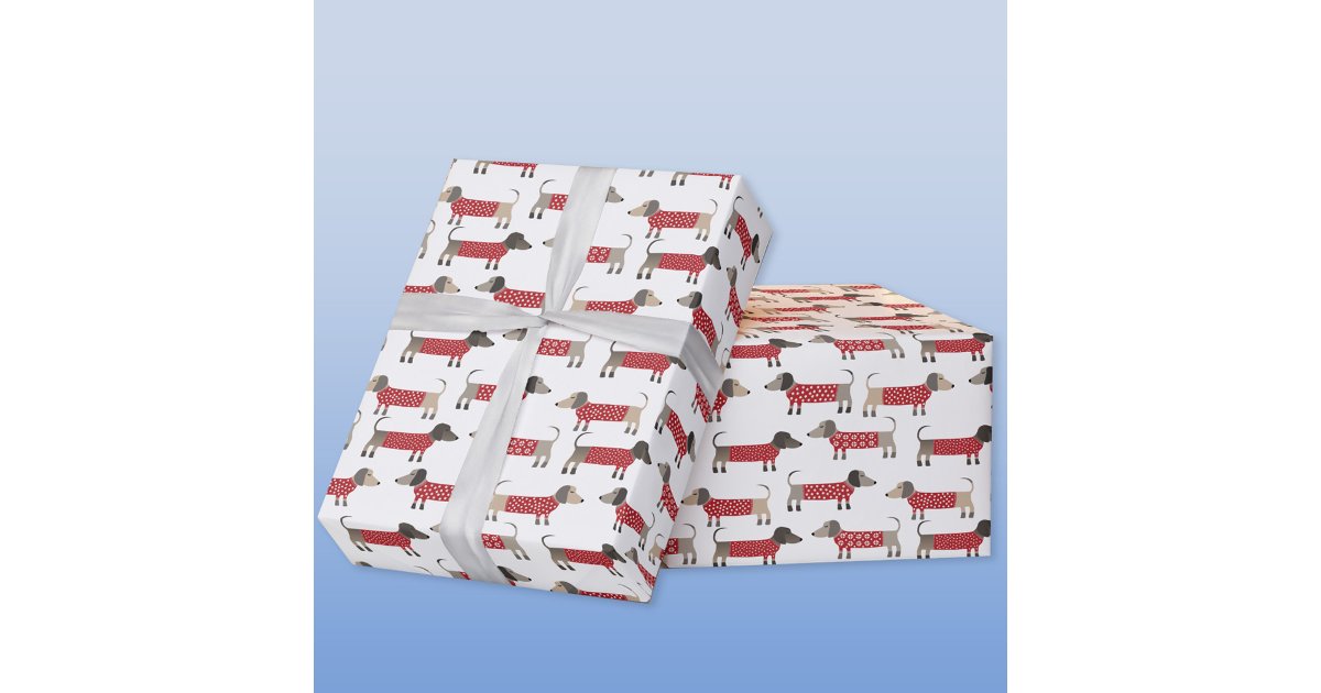 Dachshund Sausage Wiener Dog Holiday Wrapping Paper | Zazzle