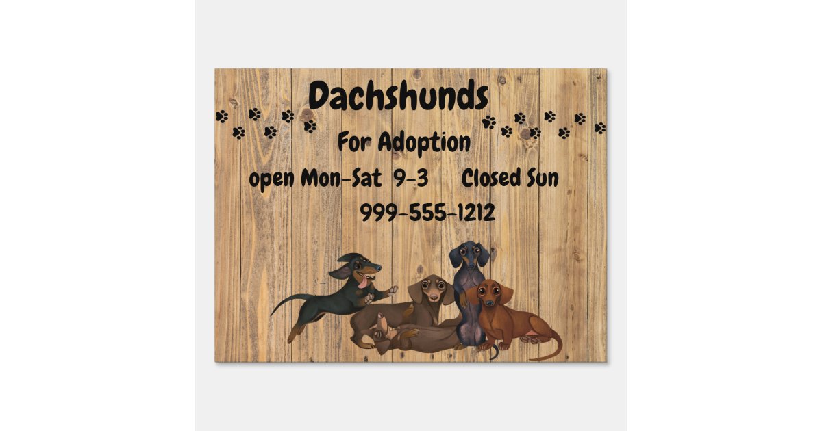 Dachshund Sign Puppy Sign | Zazzle