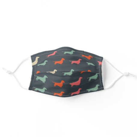 Dachshund Silhouettes | Wiener Dogs Black and Grey Fabric | Zazzle