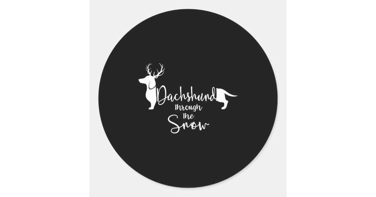 Dachshund Snow Cute Wiener Weiner Dog Owner Christ Classic Round ...