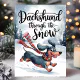 Dachshund Through the Snow Christmas Holiday Card | Zazzle