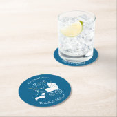 Dachshund Wiener Dog Baby Shower Blue Boy Round Paper Coaster | Zazzle