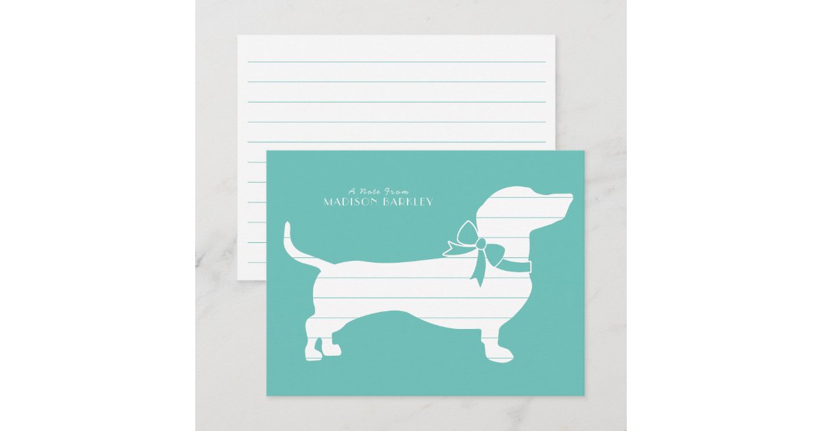 Dachshund Wiener Dog Puppy Thank You Card | Zazzle