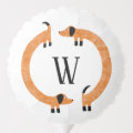 Dachshund Wiener Sausage Dog Monogram Balloon | Zazzle