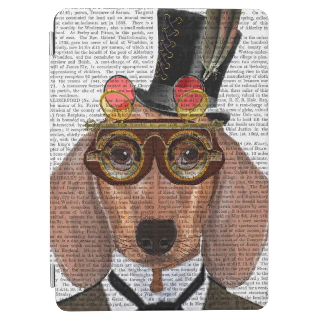 Dachshund with Top Hat and Goggles iPad Air Cover | Zazzle