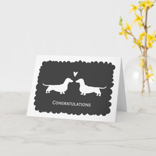 Dachshunds Wedding Congratulations | Dogs Congrats Card | Zazzle