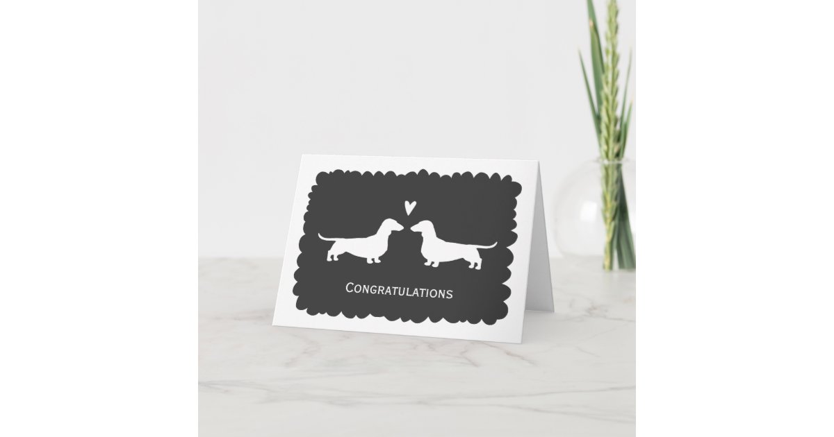 Dachshunds Wedding Congratulations | Dogs Congrats Card | Zazzle