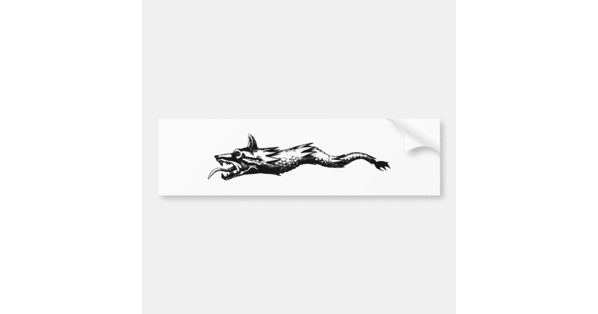 dacia wolf snake flag history romania symbol dacs bumper sticker | Zazzle