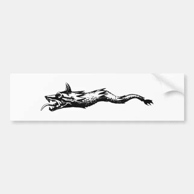 dacia wolf snake flag history romania symbol dacs bumper sticker | Zazzle