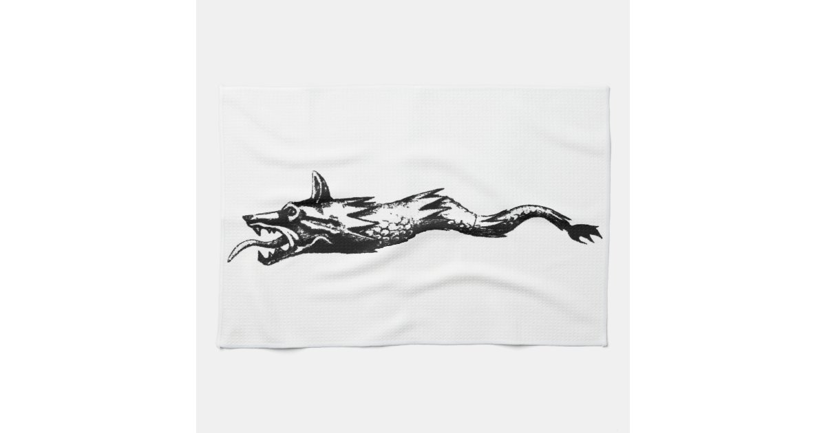 dacia wolf snake flag history romania symbol dacs kitchen towel | Zazzle