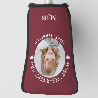 DAD Custom Photo Personalized Monogram Putter Golf Head Cover | Zazzle