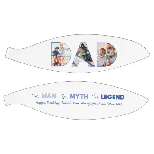 DAD Cutout 3 Photo Collage Man Myth Legend Basketball | Zazzle