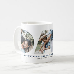 DAD Cutout Photo Collage Happy Father's Day Mug | Zazzle
