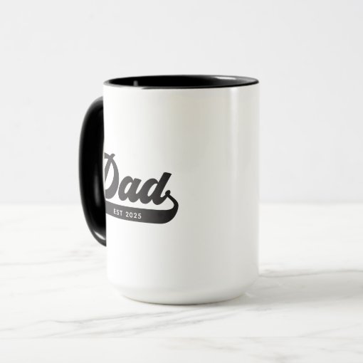 Dad Established Retro Style Father's Day Mug | Zazzle