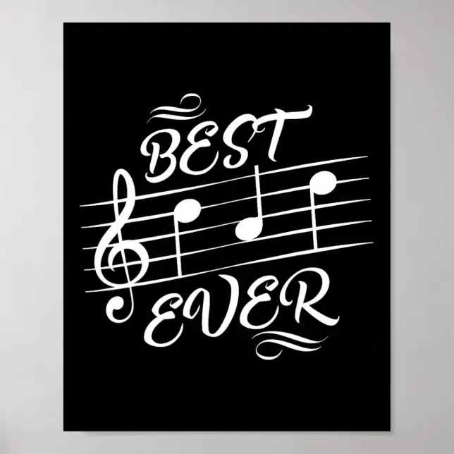 Dad Ever Music Notes Musician Fathers Day Poster | Zazzle