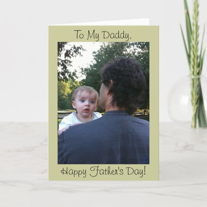 Dad Holding Baby Father's Day Card from Child | Zazzle.com