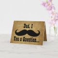 Dad, I Mustache you a Question, Father's Day Card | Zazzle
