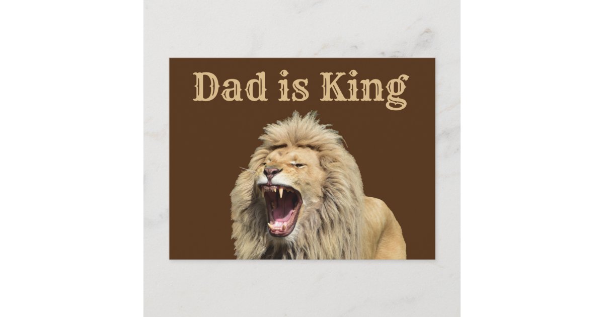 Dad is King Father’s Day Party Postcard | Zazzle