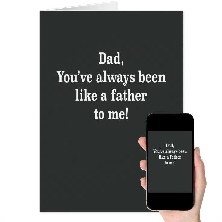 Dad like a father to me card | Zazzle