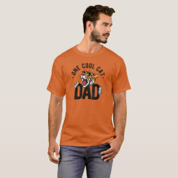 Dad One Cool Cat Shirt | Zazzle