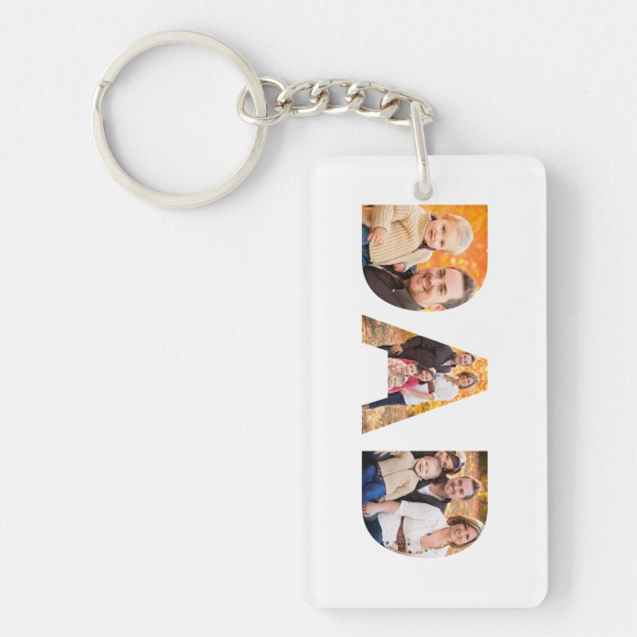 Dad Photo Collage Keychain | Zazzle.com