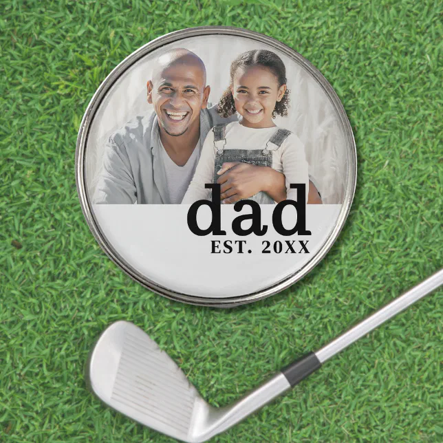 Dad Photo Father's Day Golf Ball Marker | Zazzle