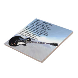 Dad Poem - Guitar Design Tile | Zazzle